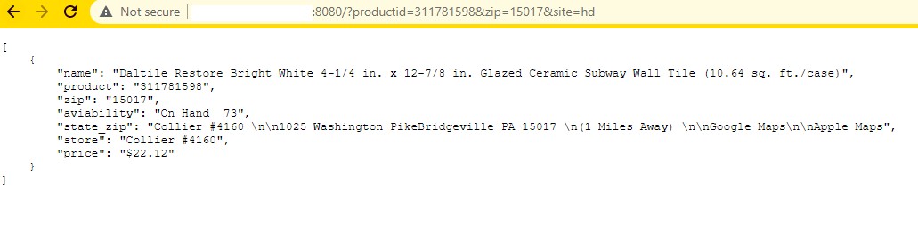 brickseek.com web scraping and price monitoring for Lowes, Homedepot, Walmart
