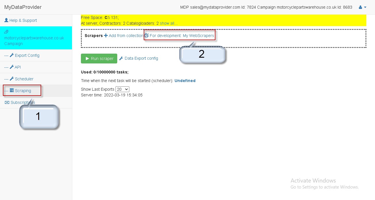 How to create a new web scraper?